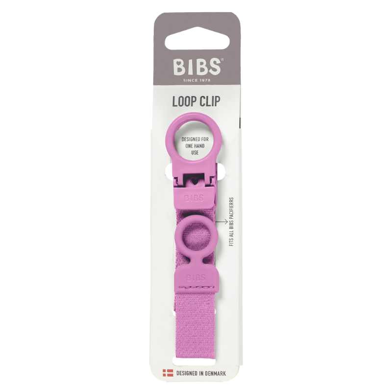 Køb Bibs Pacifier Clip Loop Bubblegum (1 stk) | Gratis fragt