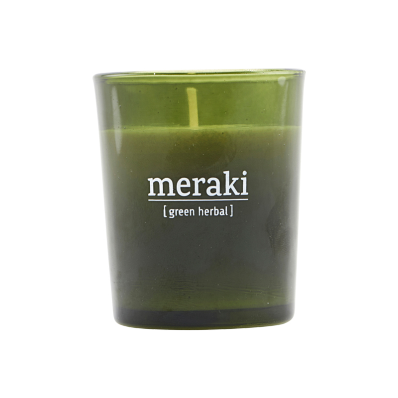Køb Meraki Scented Candle Green Herbal Small | Gratis fragt