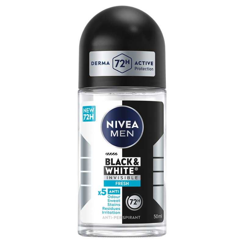 Køb Nivea For Men Black & White Fresh Male Roll On (50 ml)
