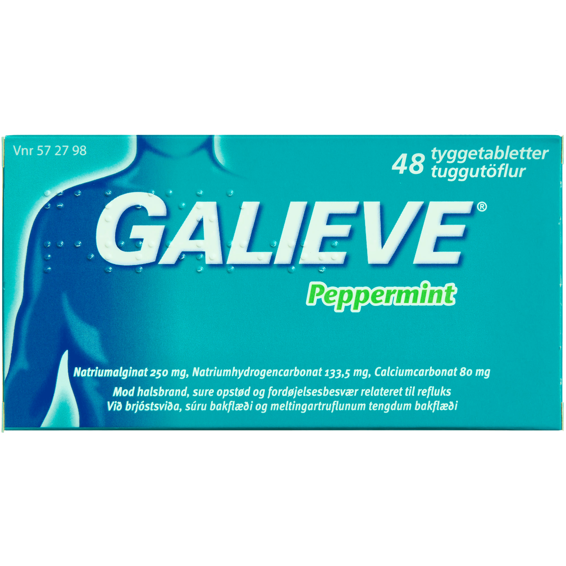 Køb Galieve Peppermint Tyggetabletter (48 stk) | Helsebixen
