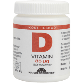 Natur Drogeriet D-vitamin 85 mcg (180 tabletter)