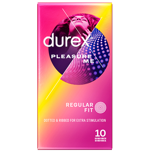 Durex Pleasure Me Kondomer Regular Fit (10 stk) | NT-68009006